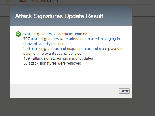 Attack Signatures updates but where to see in staging? | DevCentral