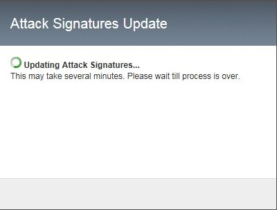 Manual attack signatures update never completes | DevCentral