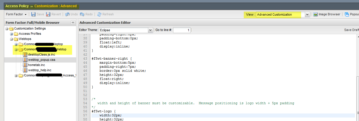 Where can we insert a banner in the webtop ? | DevCentral