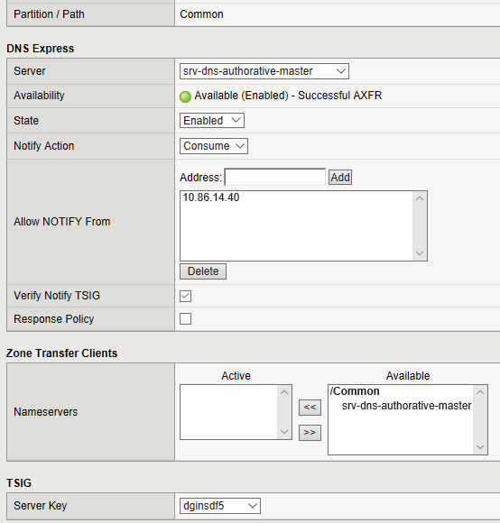 DNS Express as Slave | DevCentral