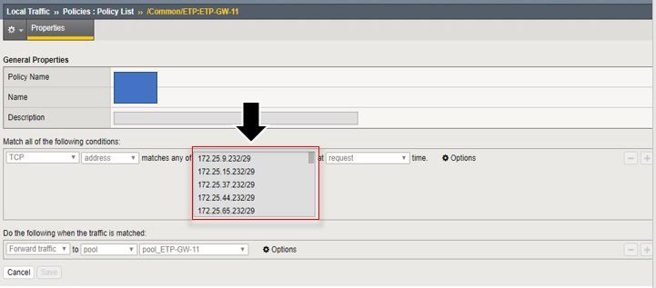 How to input IP address in LTM Policy Simultaneously?? | DevCentral