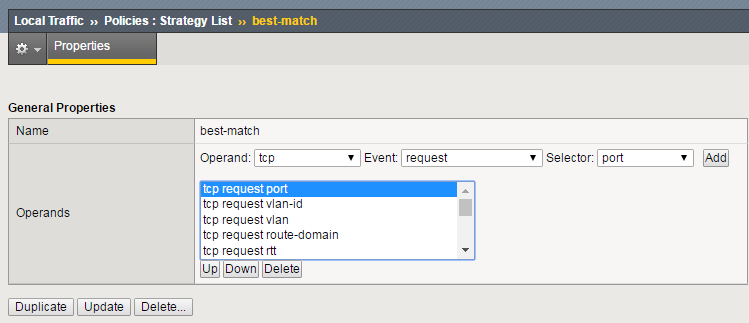 LTM Policy – Matching Strategies | DevCentral