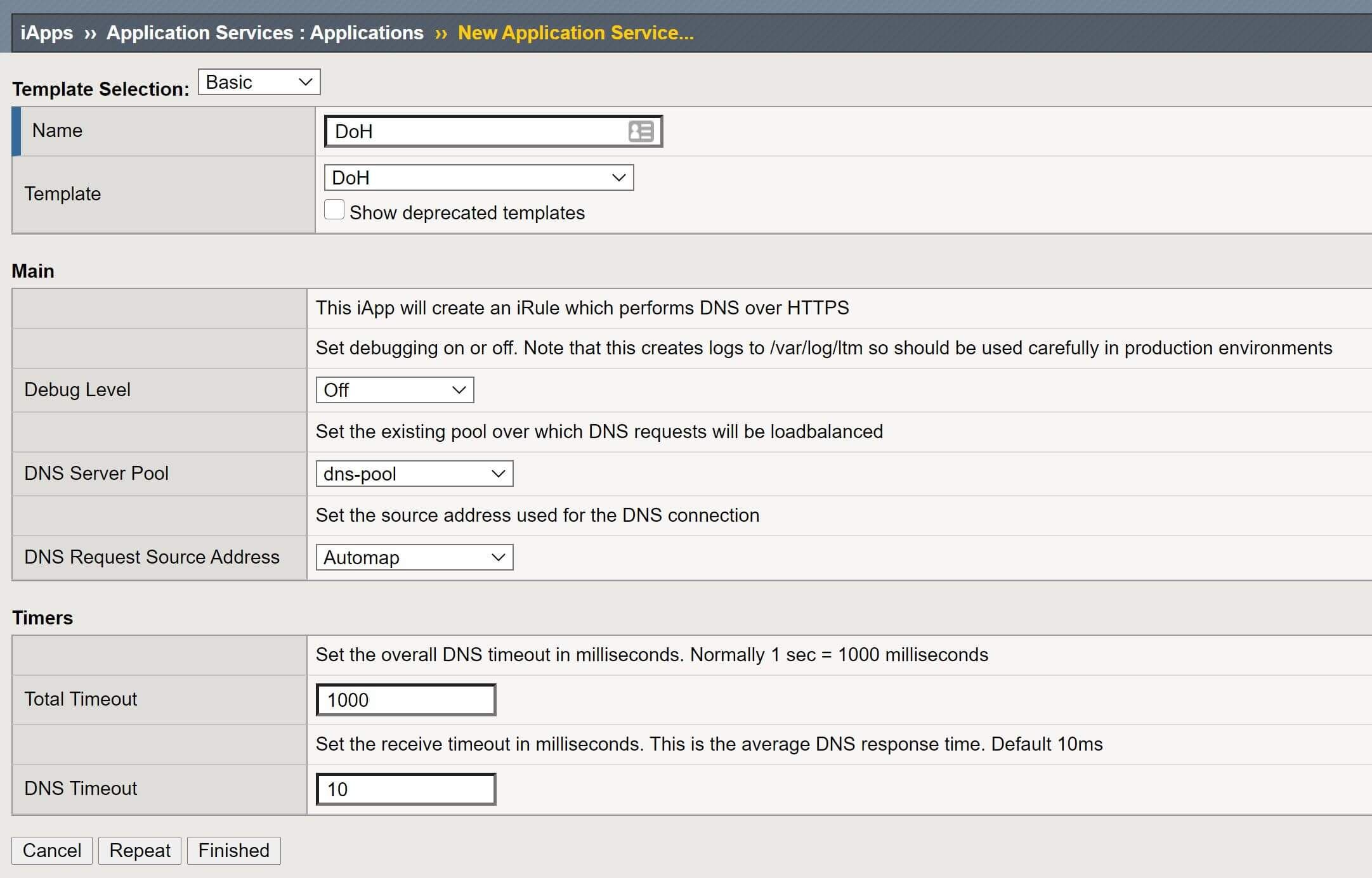 DNS over HTTP iApp | DevCentral