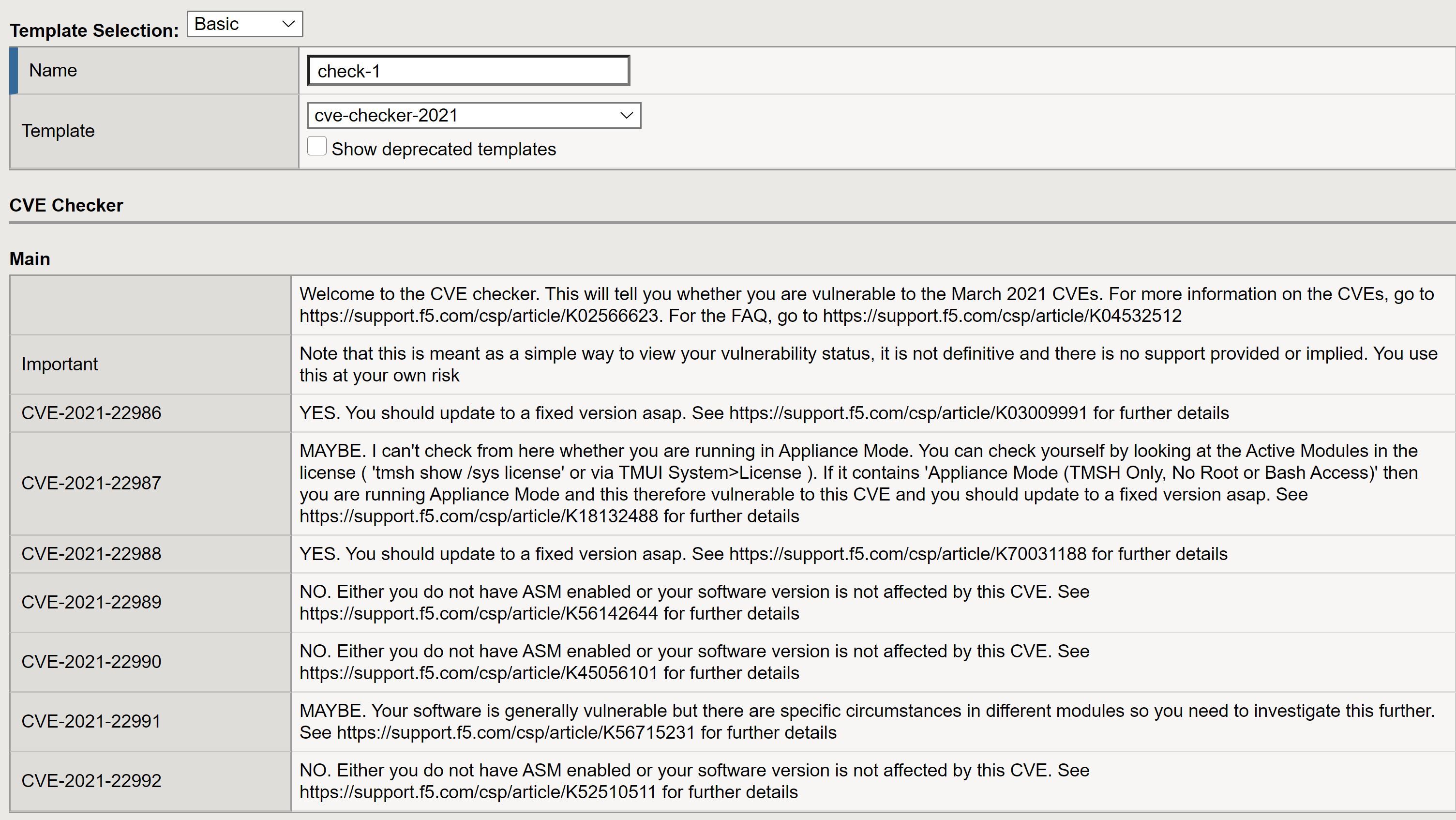 CVE-2021 Checker iApp | DevCentral