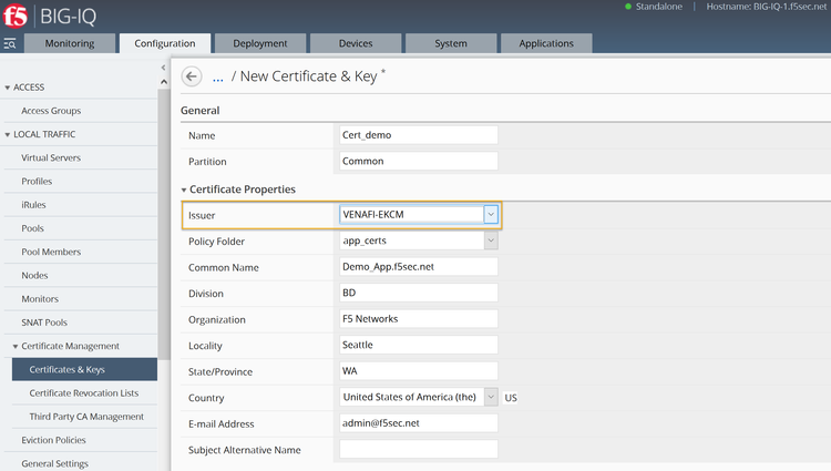 F5 Venafi Solution for Enterprise Key and Certificate Management ...