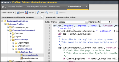 APM Advanced Customization Examples with Modern Template, v15.1 ...