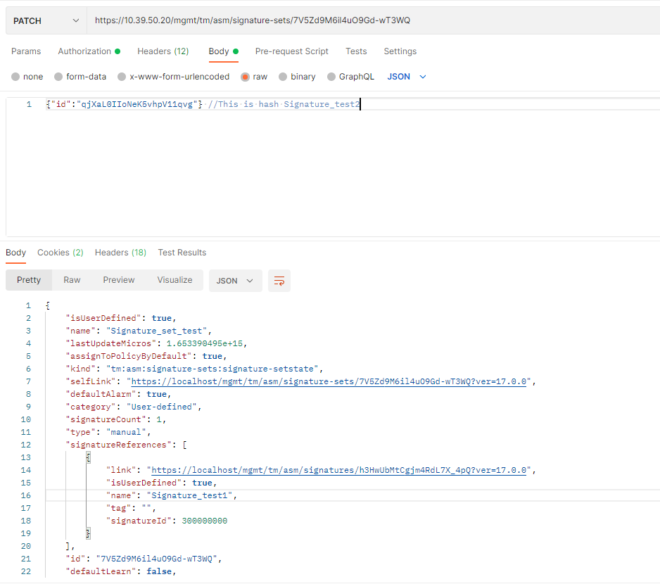 How to Directly assign an attack signature to a signature set | DevCentral