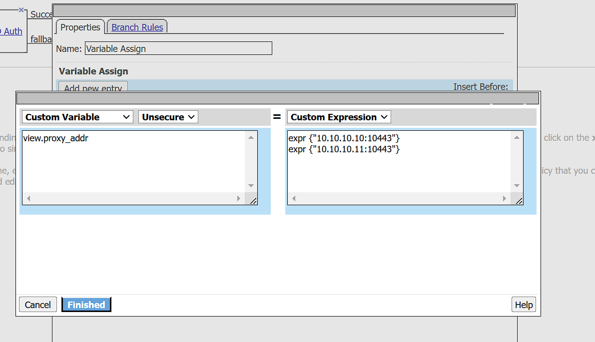 Can APM be configured with two proxy addresses | DevCentral