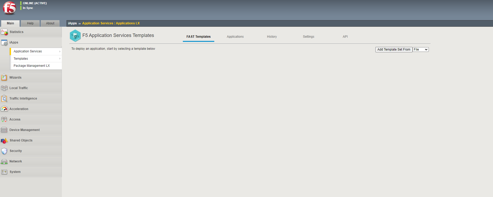 F5 Application Services Templates gui not loading | DevCentral